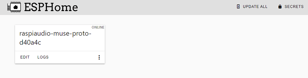 Squeezelite-ESP32 - Muse Proto - Home Assistant - ESPMUSE - Raspiaudio